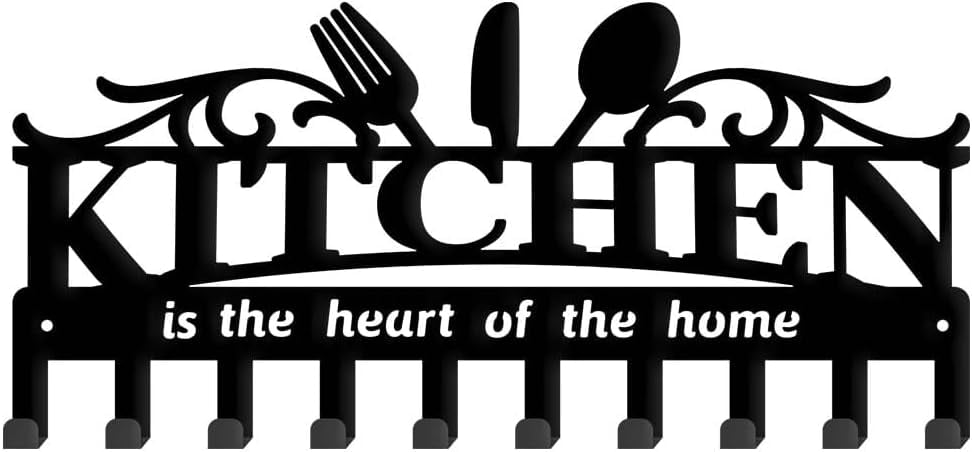 Cutlery Metal Key Holder Kitchen Cutlery Decorative 10 Hooks Key Rack ...