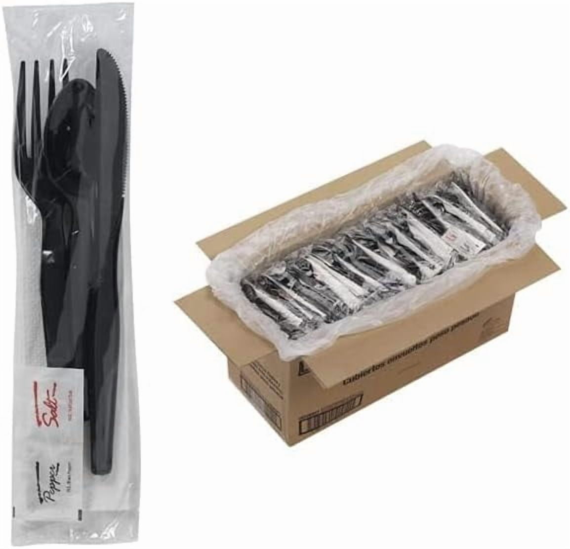Cutlery Packets - Knife Fork Spoon Napkin Salt Pepper Sets | Silverware ...