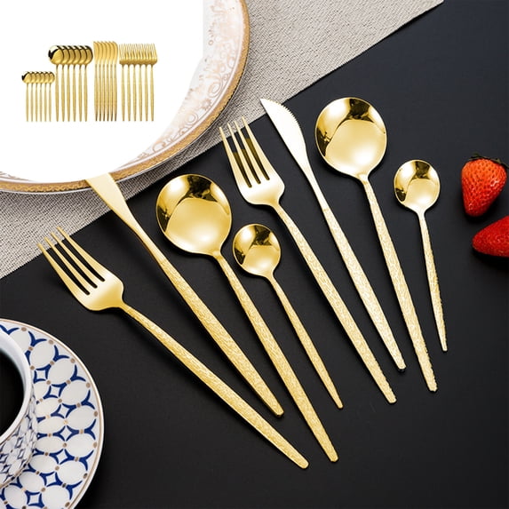 Cutlery Set, Steak Kit Fork Spoon Combo, Durable Everyday Dining ...