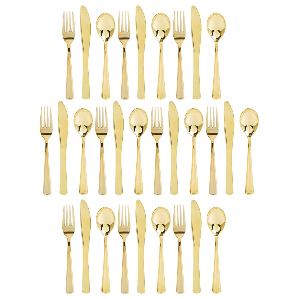 Cutlery Spoon Portable Plastic Serving Utensils Party Kit Cutters Forks ...