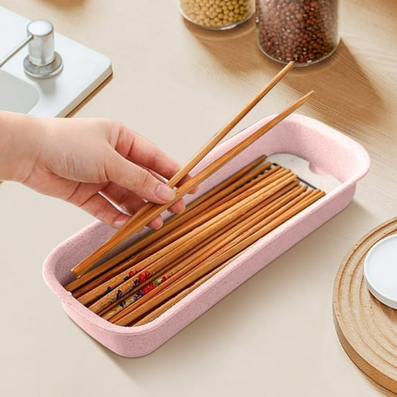 Cutlery Storage Box, Plastic Utensil Organizer, Efficient Draining ...