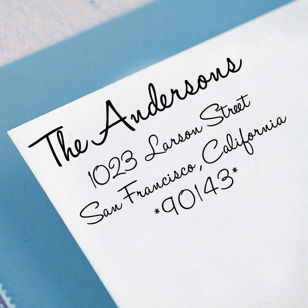 Cutom Return Address Stamp Personalized Self Inking Rubber Stamp ...