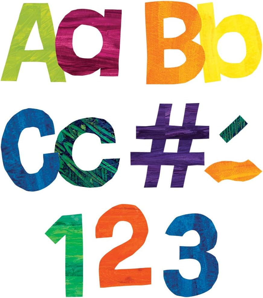 Cutout Letters,Upper and Lowercase Alphabet, Numbers, Punctuation, and ...