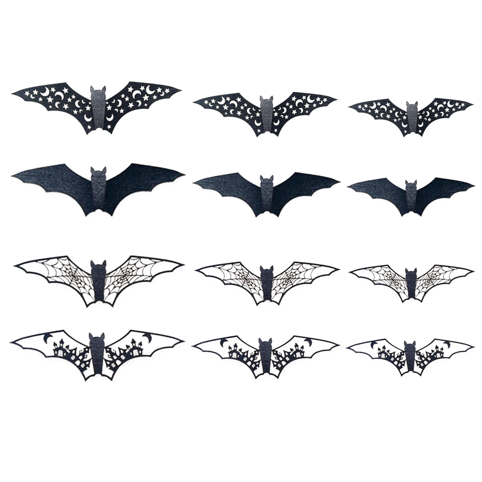 Cutout Paper Bat DIY Holiday Party Supplies 3D Decoration Realistic ...