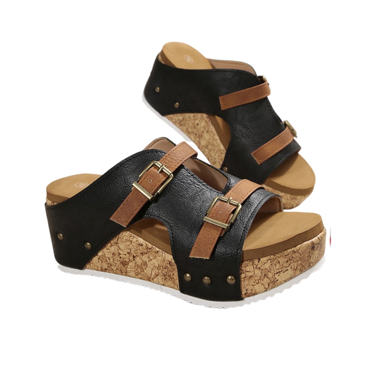 Cutout Platform Wedge Sandals, Summer Comfy Platform Sandals For Women ...