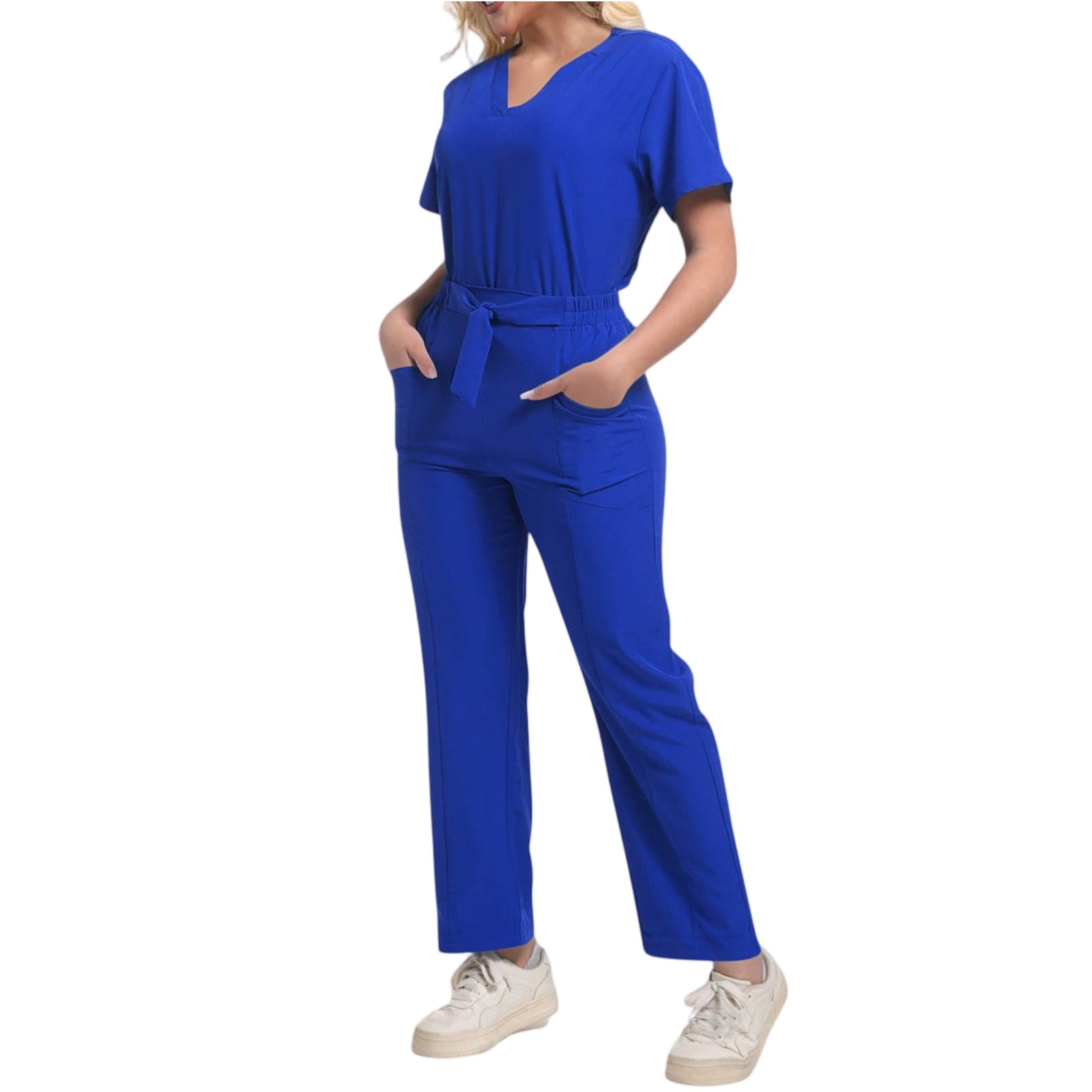 Cutout Short Sleeve Summer 2 Piece for Women Work Basic V Neck ...