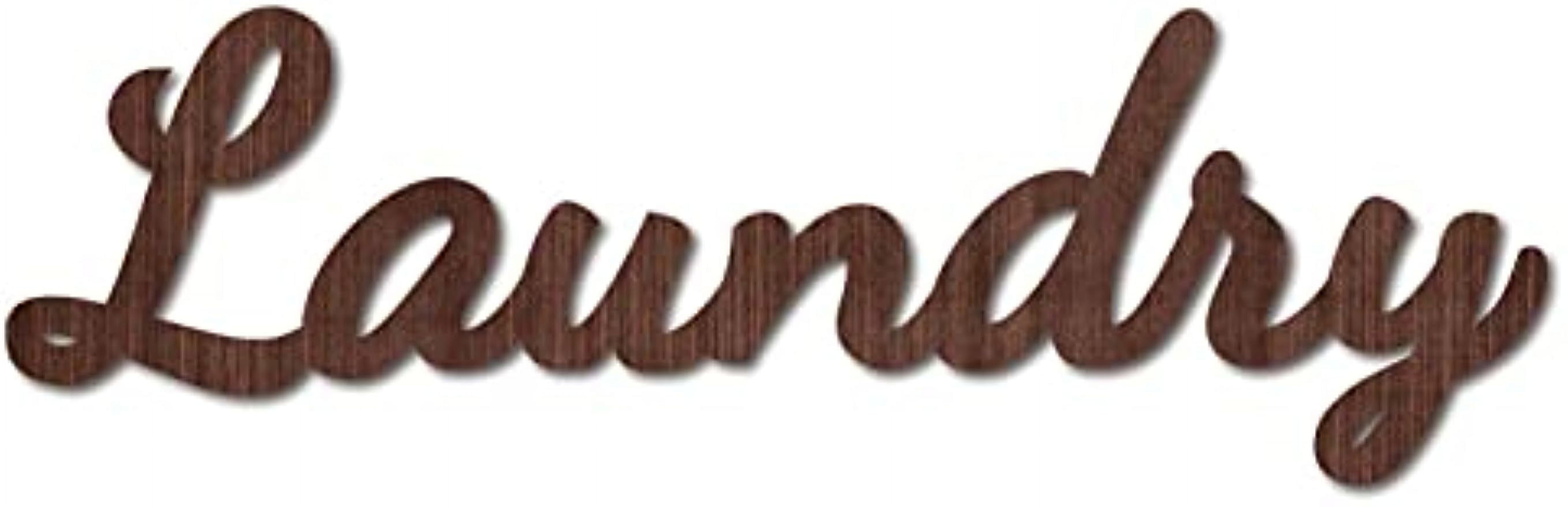 Cutout Sign Laundry Letter Wooden Wall Art Decor Wood Word Sculpture ...