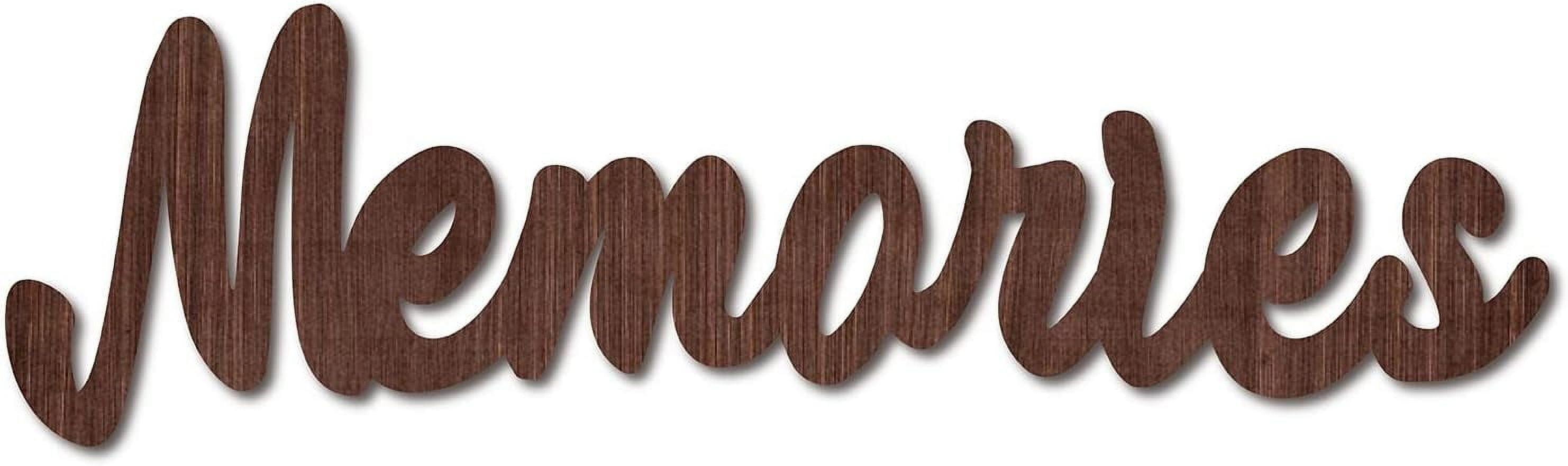 Cutout Sign Memories Sign Wooden Wall Art Decor Wood Word Sculpture ...