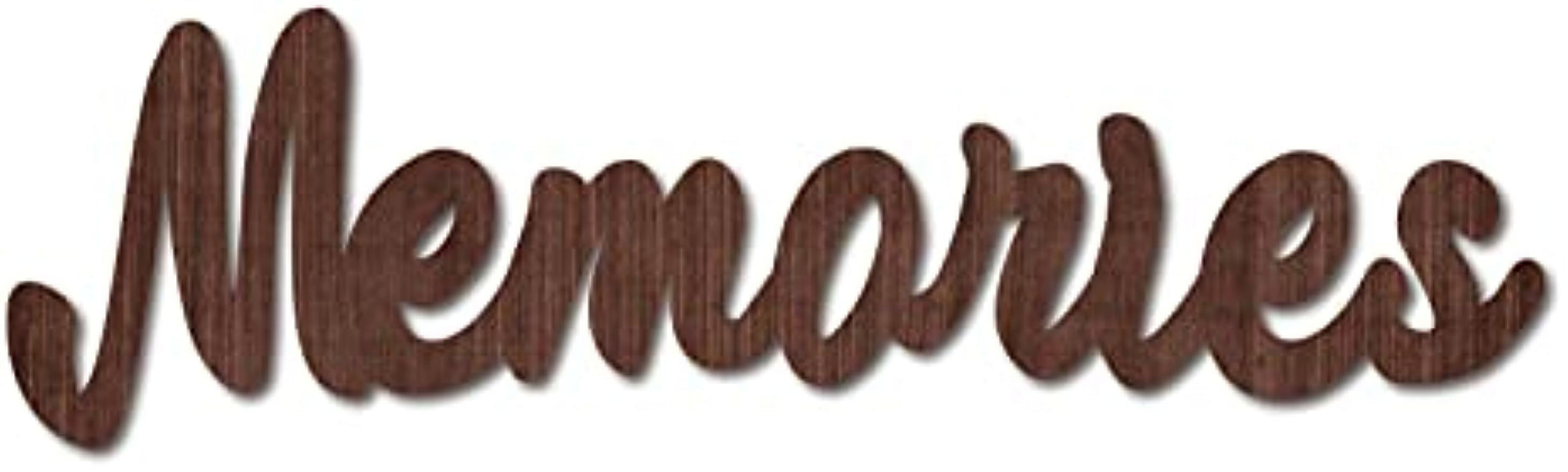 Cutout Sign Memories Sign Wooden Wall Art Decor Wood Word Sculpture ...