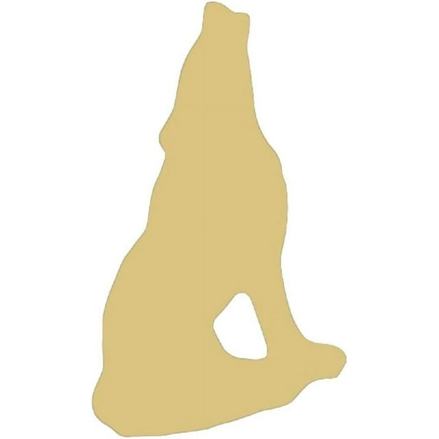 Cutout Unfinished Wood Cabin Rustic Predator Western Dog Canine Wild ...