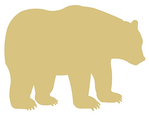 Cutout Unfinished Wood Grizzly Polar Black Ursa Animal MDF Shape Canvas ...