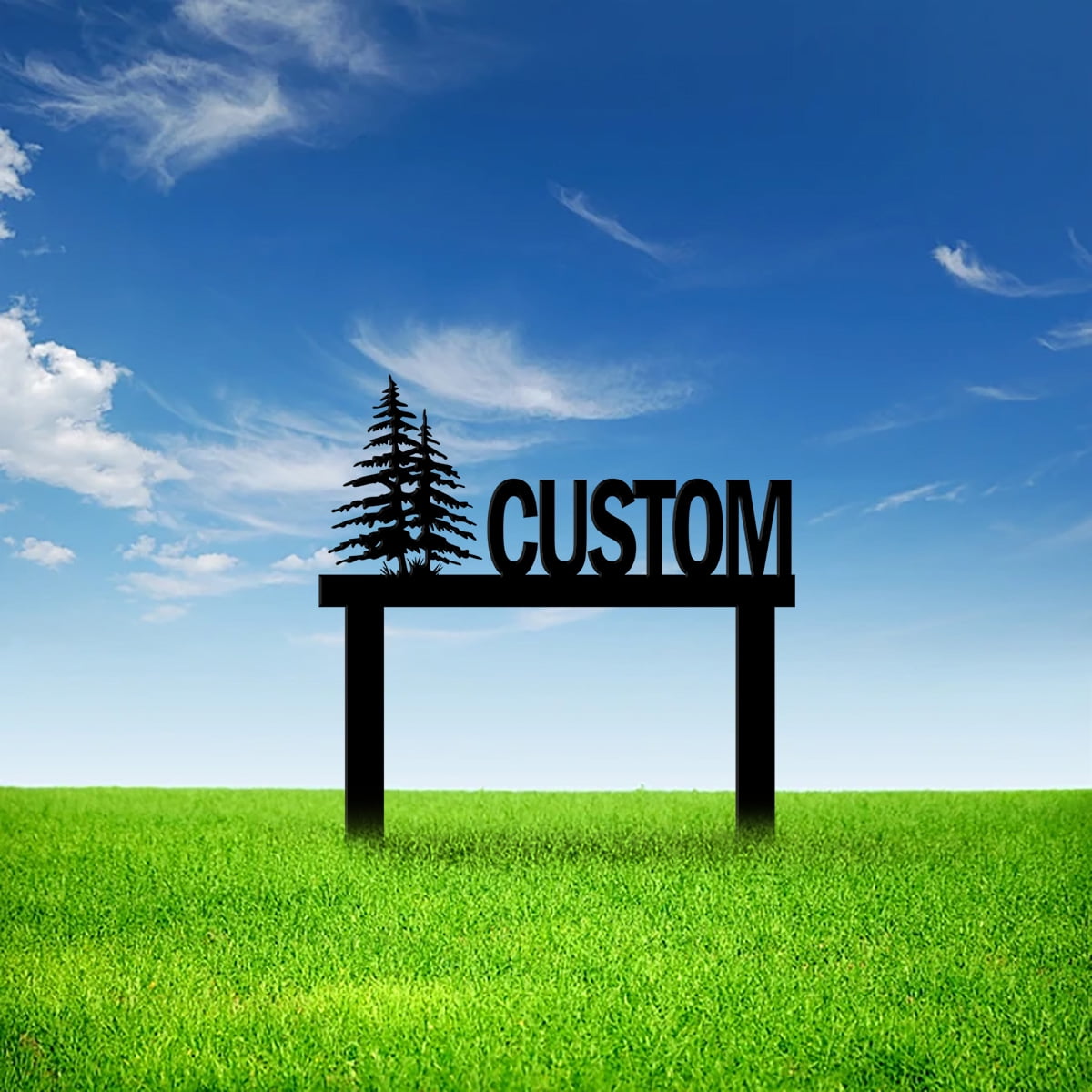 Cutsom Metal House Number Sign Stake Address Sign Decor Address Sign ...