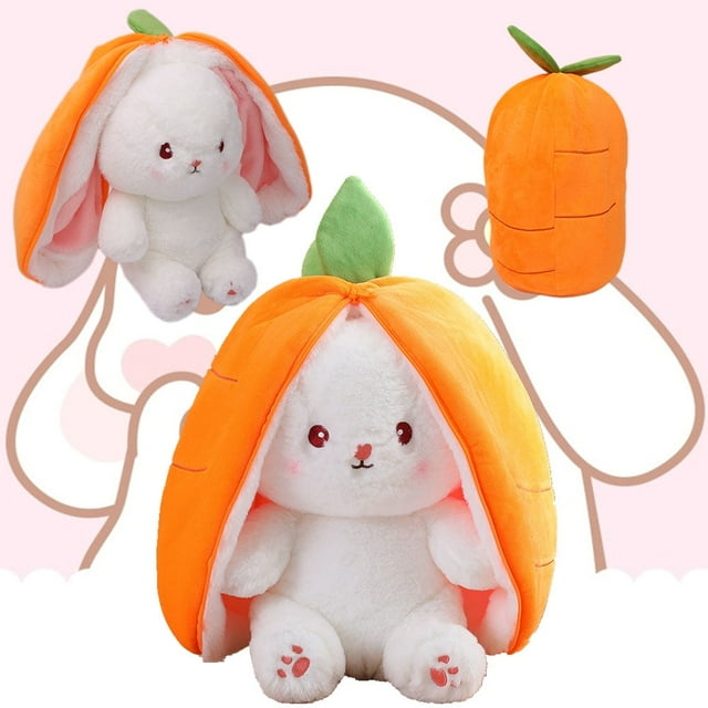 Cutte Bunny Plush Carrot Rabbit Plush Toys,Soft Cartoon Stuff Animals ...