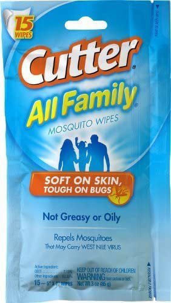 United Industries Cutter All Family Mosquito Repellent Wipes, 3 Pack ...
