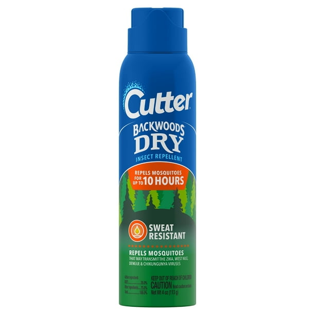 Cutter Backwoods Dry Insect Mosquitoes Repellent, 4 ounces - Walmart ...