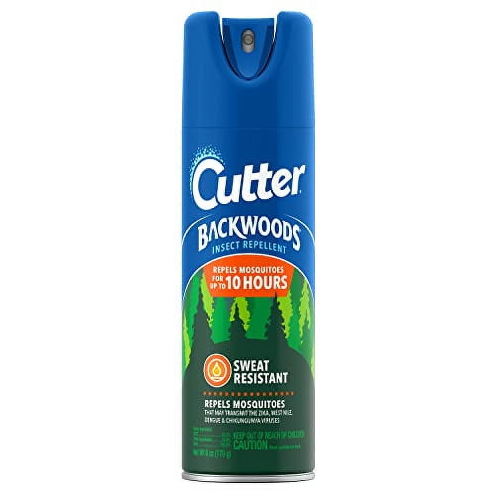 Cutter Backwoods Insect Repellent, Mosquito Repellent, 25% DEET, Sweat ...