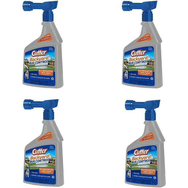 Cutter Backyard Bug Control Spray Concentrate HG-61067 32 fl oz 4 Pack ...
