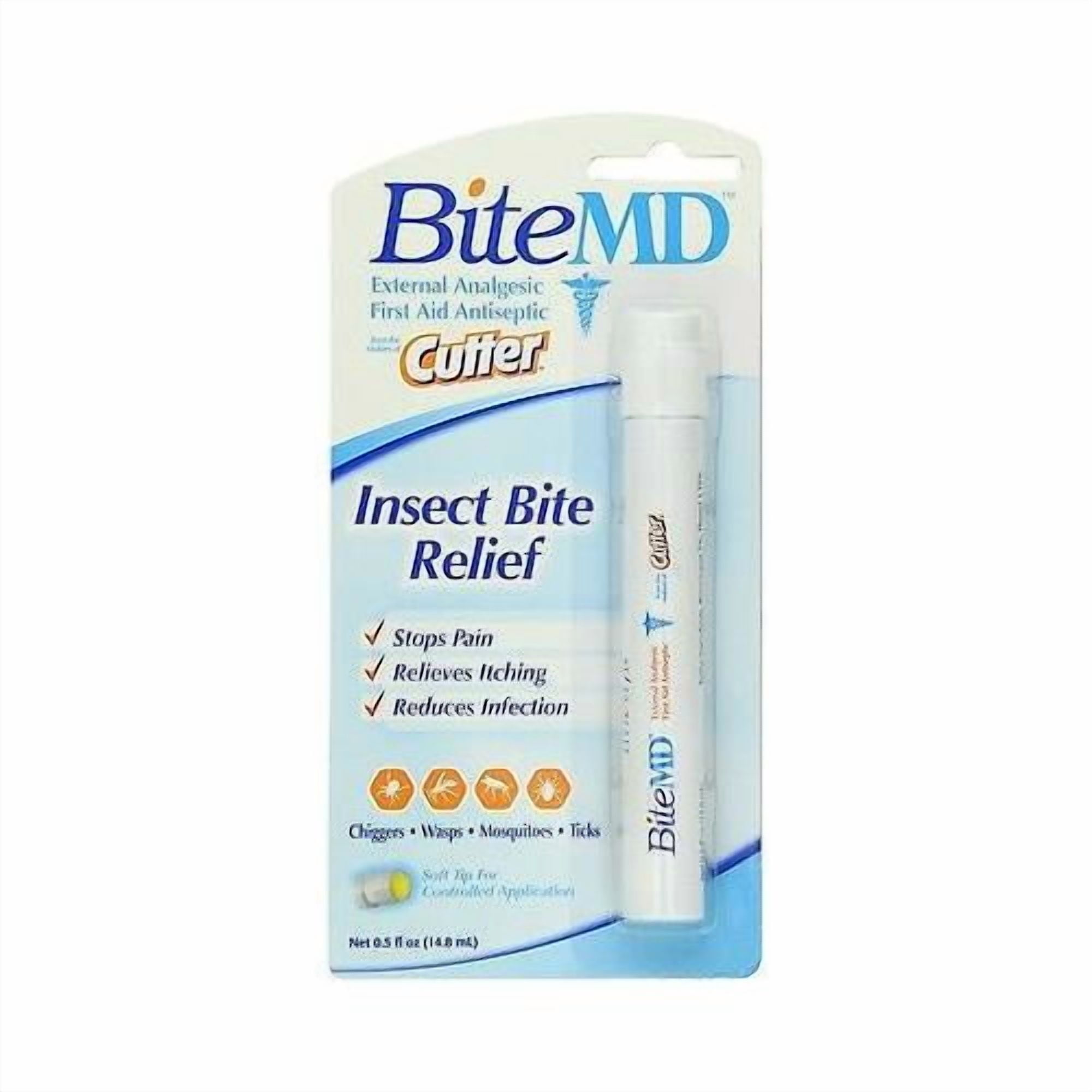 Cutter Bite MD 1/2-Ounce Insect Bite Relief Stick, Stops Pain Relieves ...