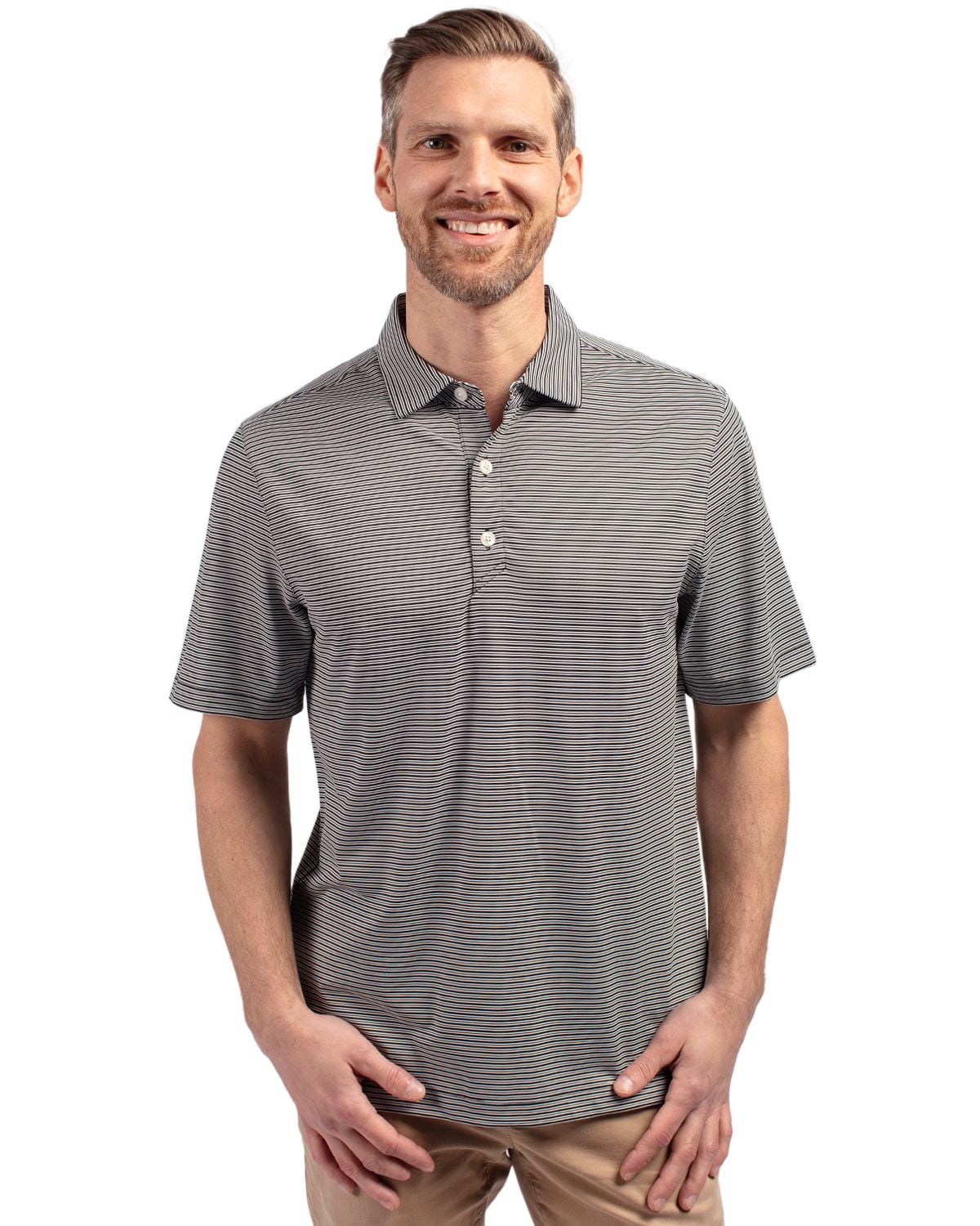 Cutter & Buck BCK01302 Forge Eco Double Stripe Stretch Recycled Mens ...