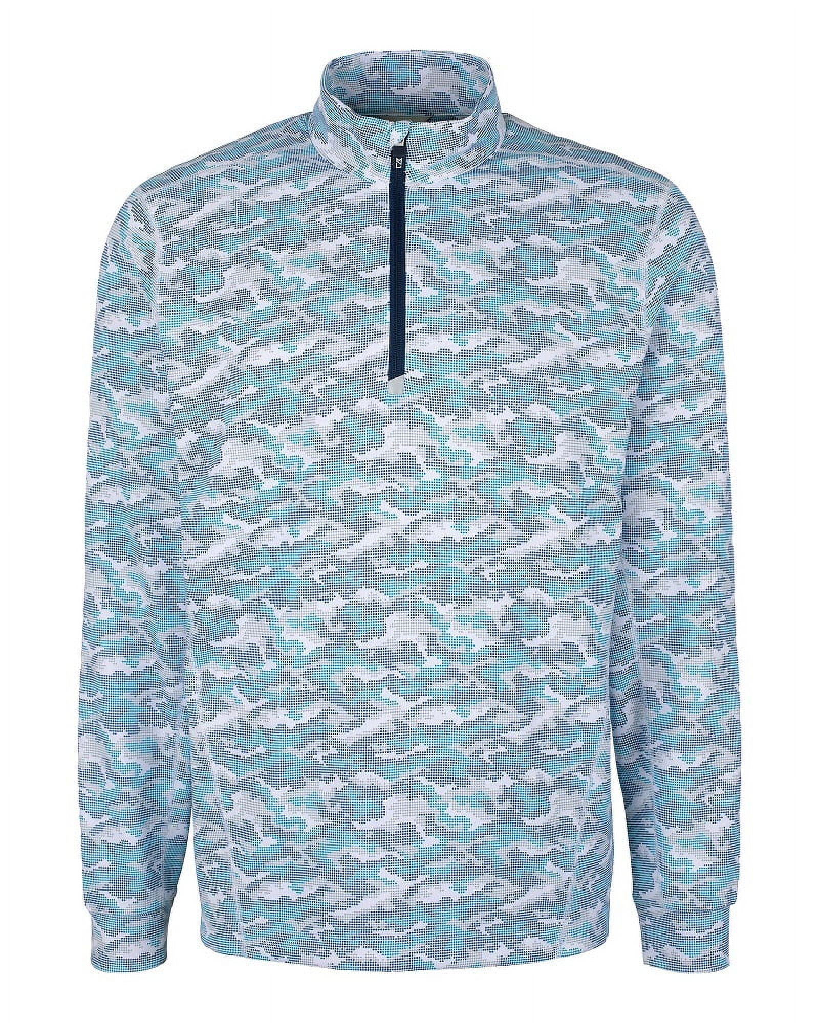 Cutter & Buck Golf Traverse Camo 1/4 Zip Pullover Indigo Medium ...