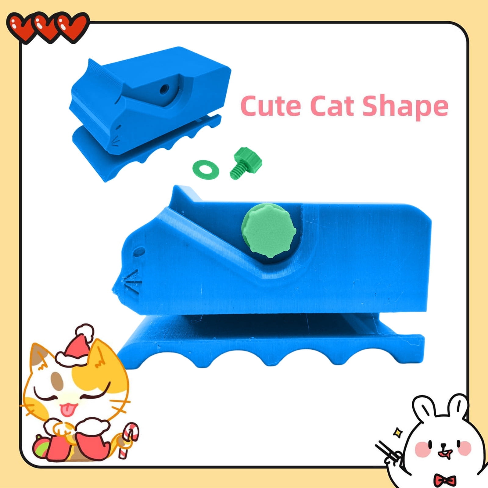 Cutter for Cat Scratchers,3D Printed Kitten Shaped Cutter Cardboard ...