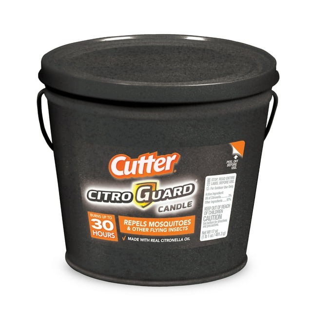 Cutter Citro Guard Citronella Candle, Slate Bucket, 17 Ounce - Walmart ...