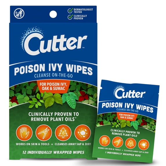 Cutter™ First Aid Poison Ivy Wipes Itch Relief, 12ct - Walmart.com