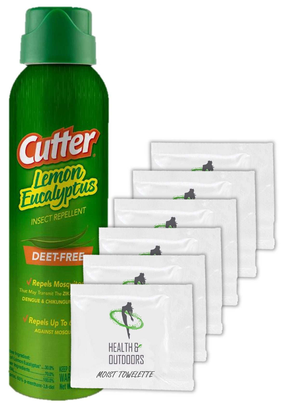 Cutter Lemon Eucalyptus Insect Repellent Aerosol Spray 4 oz (2 Pack) W ...