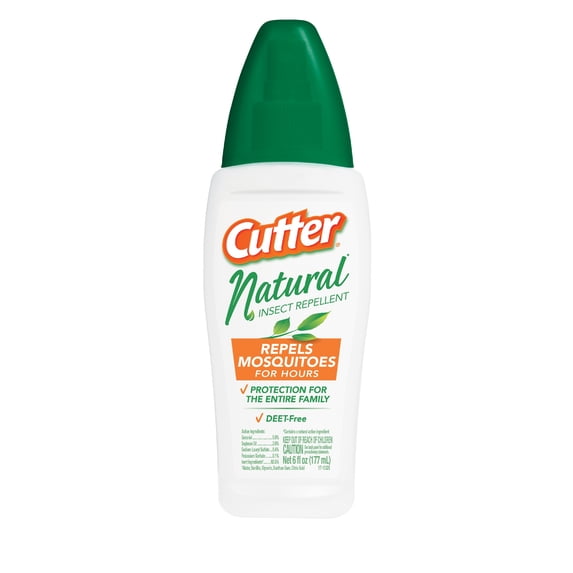 Cutter Natural Insect Repellent, DEET- Free Pump Spray, 6-Ounce ...