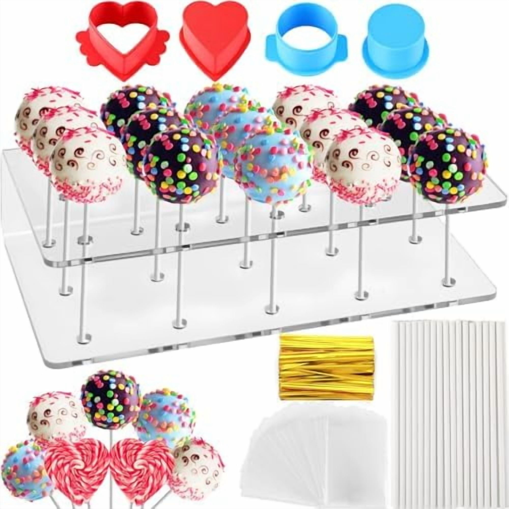 Cutter and Pusher Mold Set with 15-hole Clear Acrylic Display Stand ...