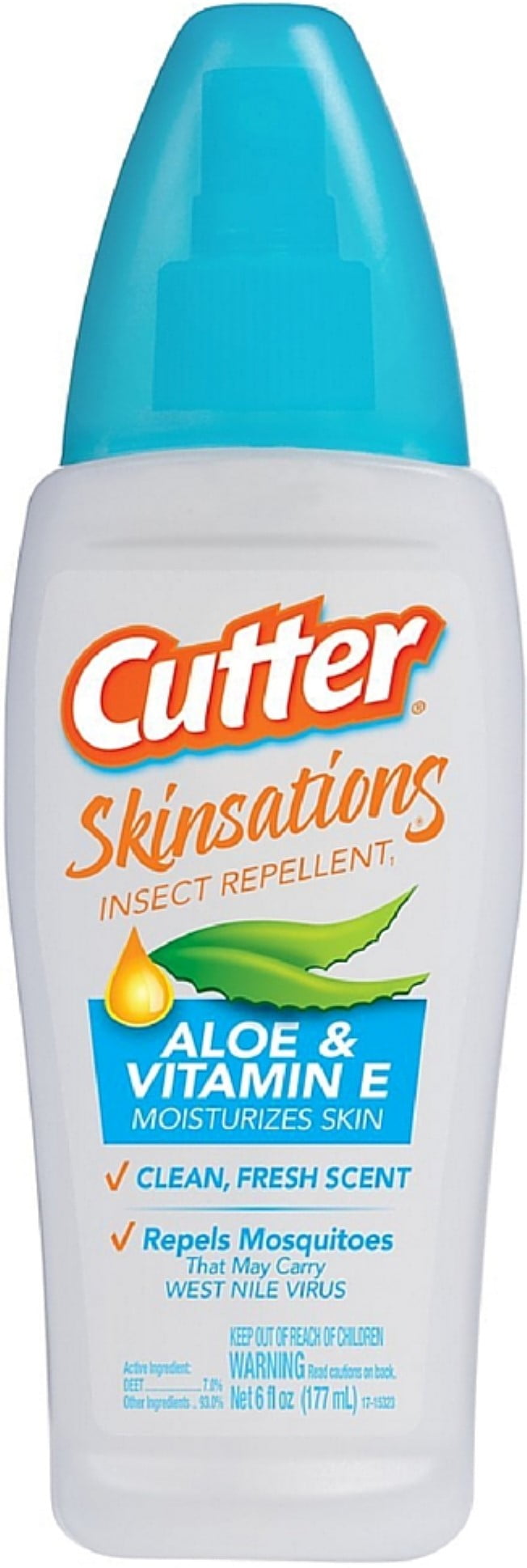 Cutter Skinsations Aloe and Vitamin E Insect Repellent Lotion, 6 oz, 4 ...