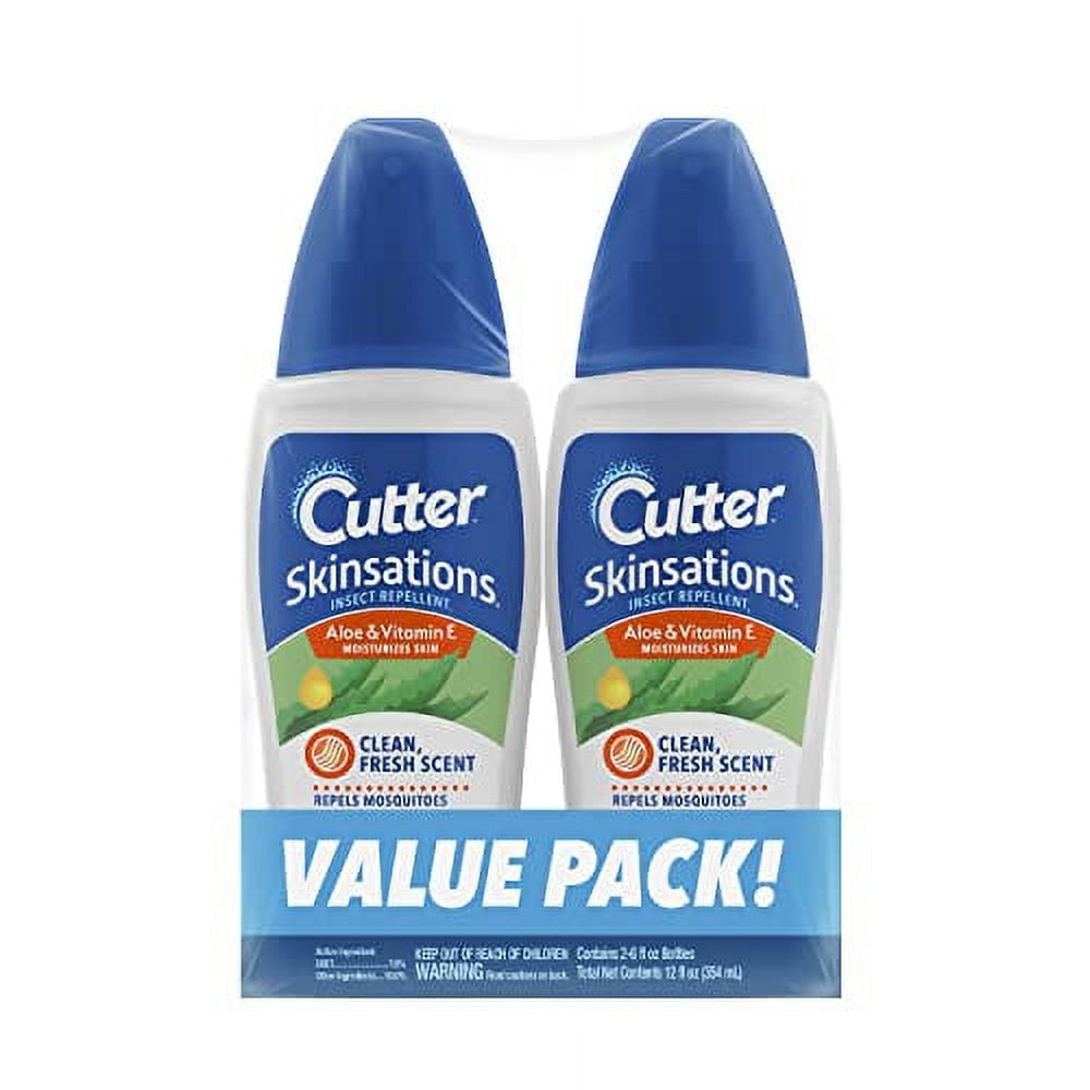 Cutter Skinsations Mosquito and Insect Repellent Spray, 6 oz, 2 Pack ...
