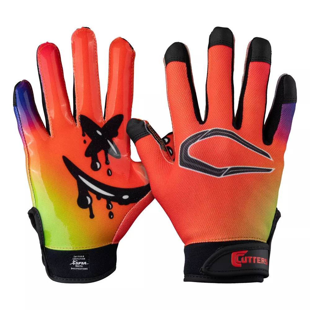 Cutters | Game Day Football Receiver Gloves with Silicone Grip | Child ...
