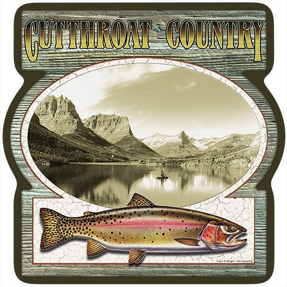Cutthroat Country Trout Novelty Sign | Indoor/Outdoor | Funny Home ...