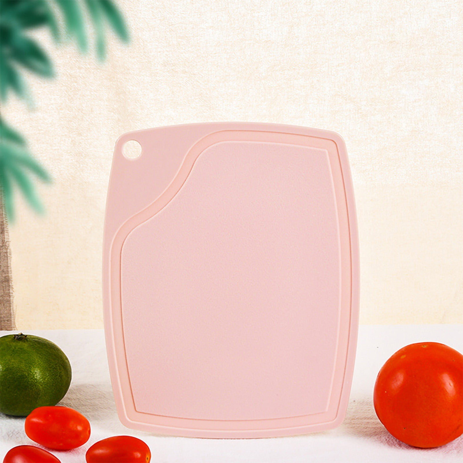 Cutting Board 1Pcs Pink Plastic Cutting Board with Juices Grooves and ...