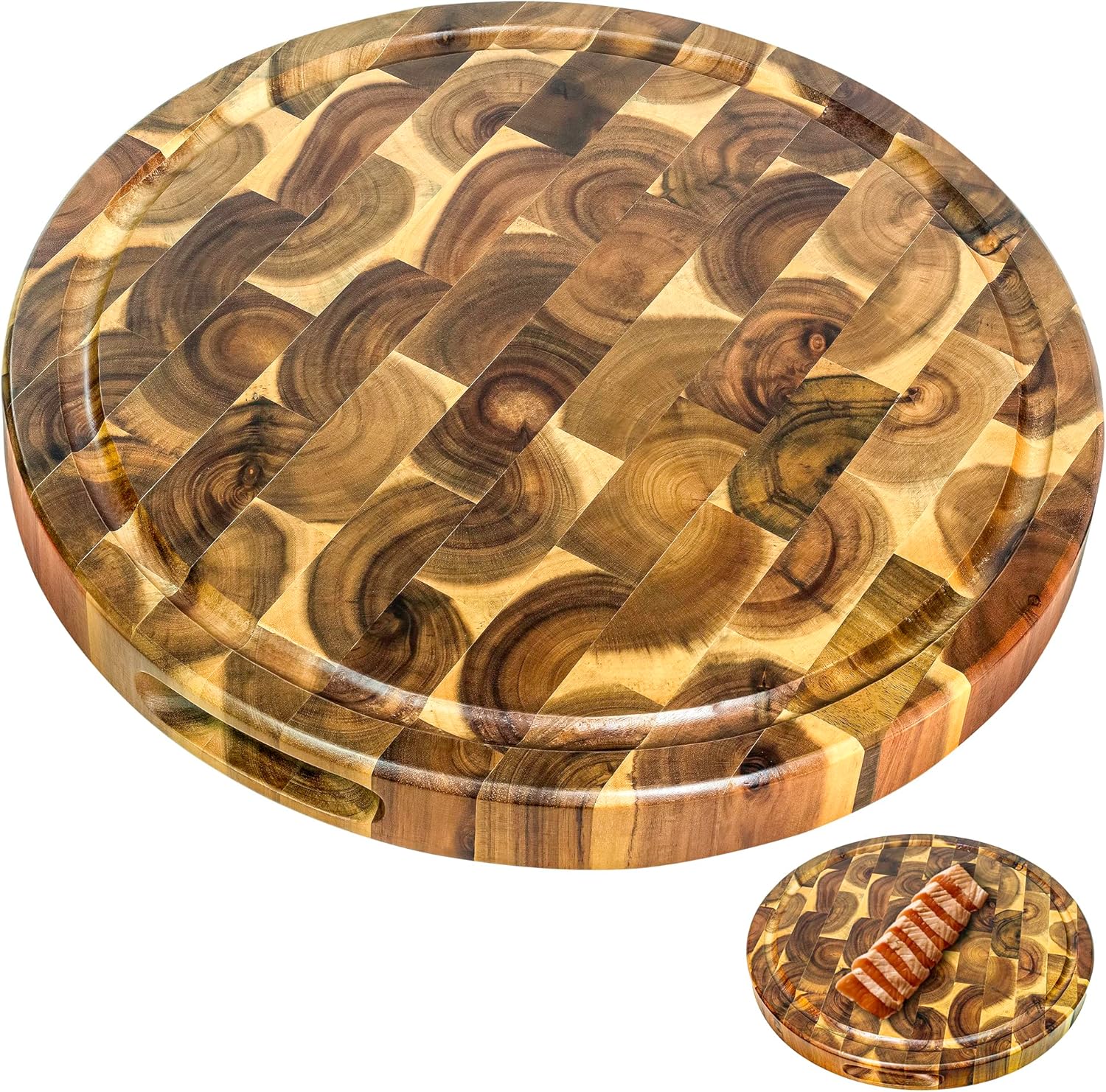 Cutting Board, End Grain Cutting Board, Acacia Wooden Cutting Board, Butcher Block, Chopping ...