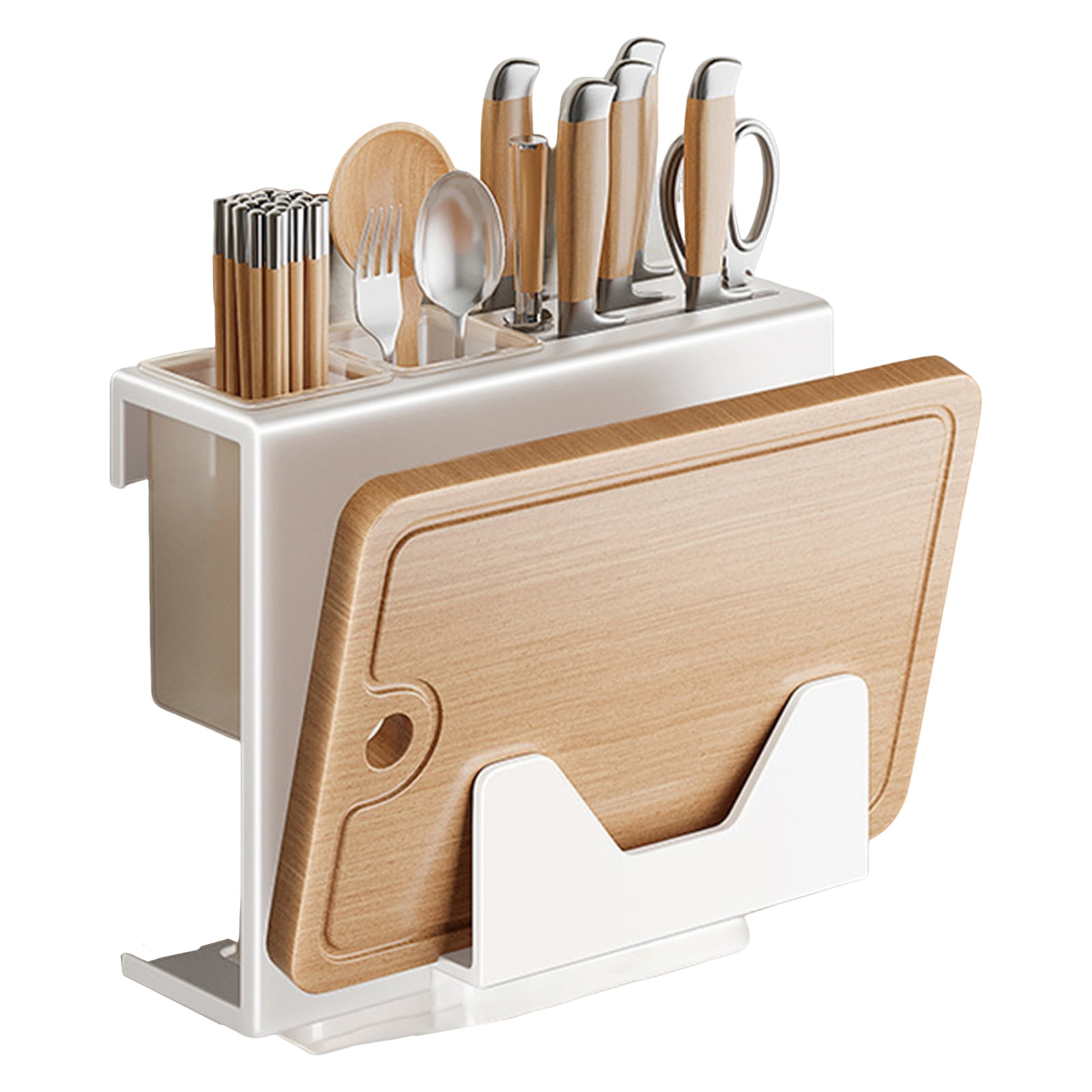 Cutting Board Holder Storage Rack with Drip Tray Strong Load-bearing ...