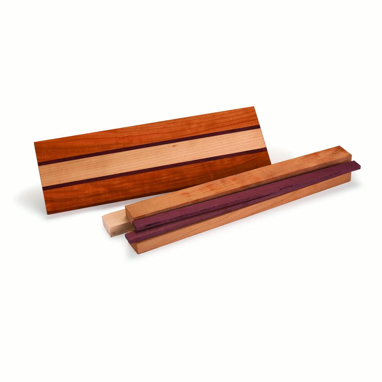 Woodcraft Project Kit Cutting Board Kit Cherry Maple Purpleheart ...