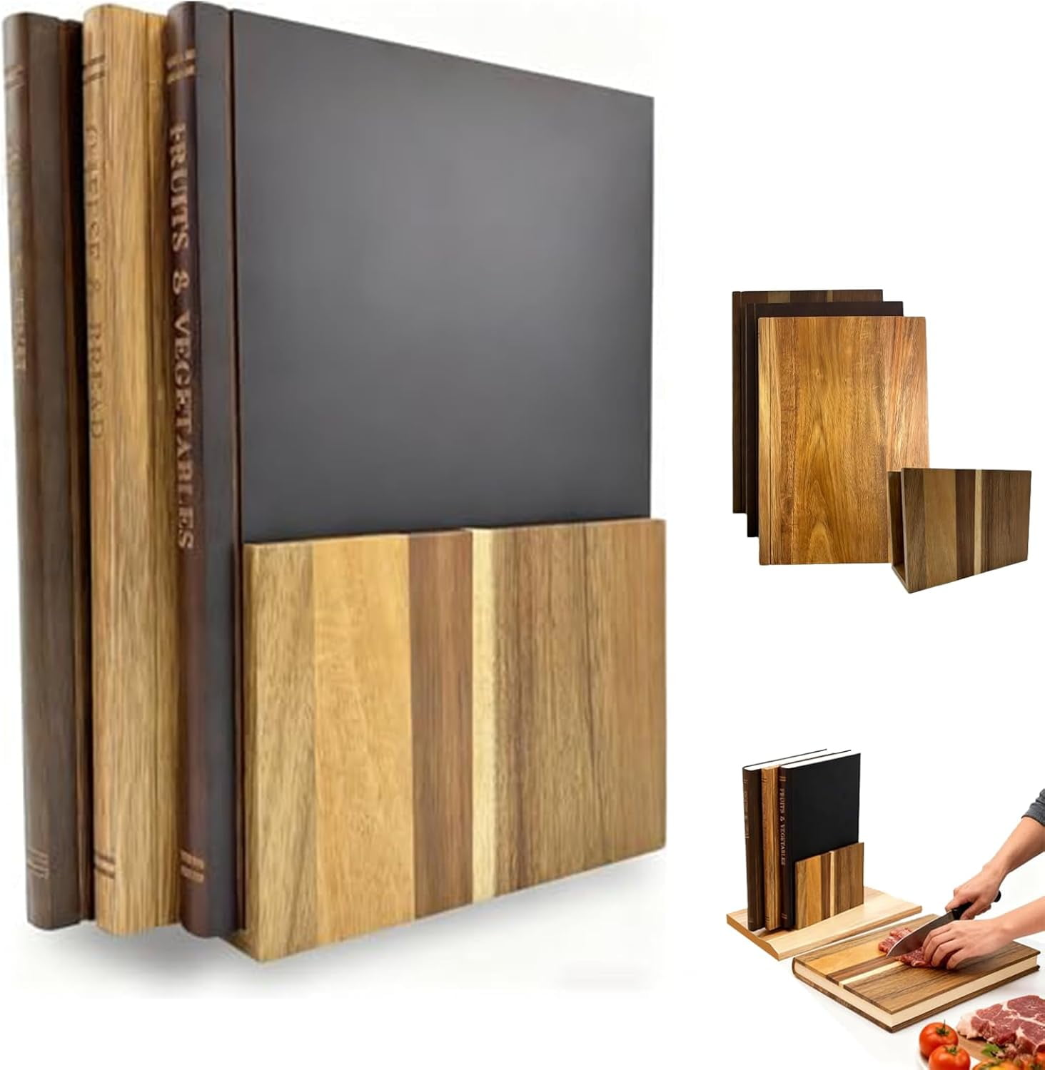 Cutting Board That Looks Like Books, Book Cutting Board Set, 2026 New ...