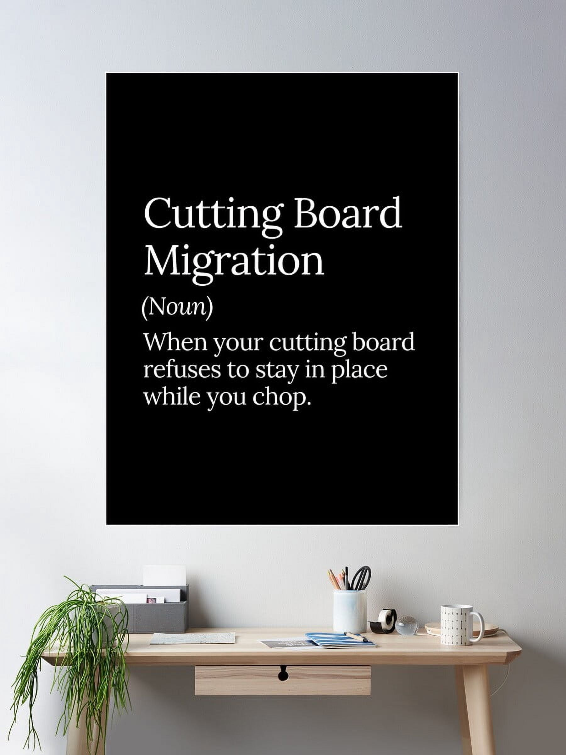 Cutting Board Migration Funny Kitchen Poster Wall Art Modern Wall Decor ...