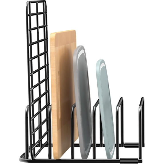 Cutting Board Organizer and Baking Sheet Rack, 1-Pack Black Heavy Duty ...