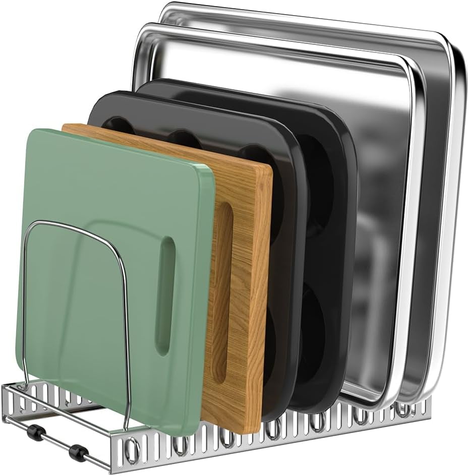 Cutting Board Organizer Rack, Baking Tray and Cookie Sheet Organizer ...
