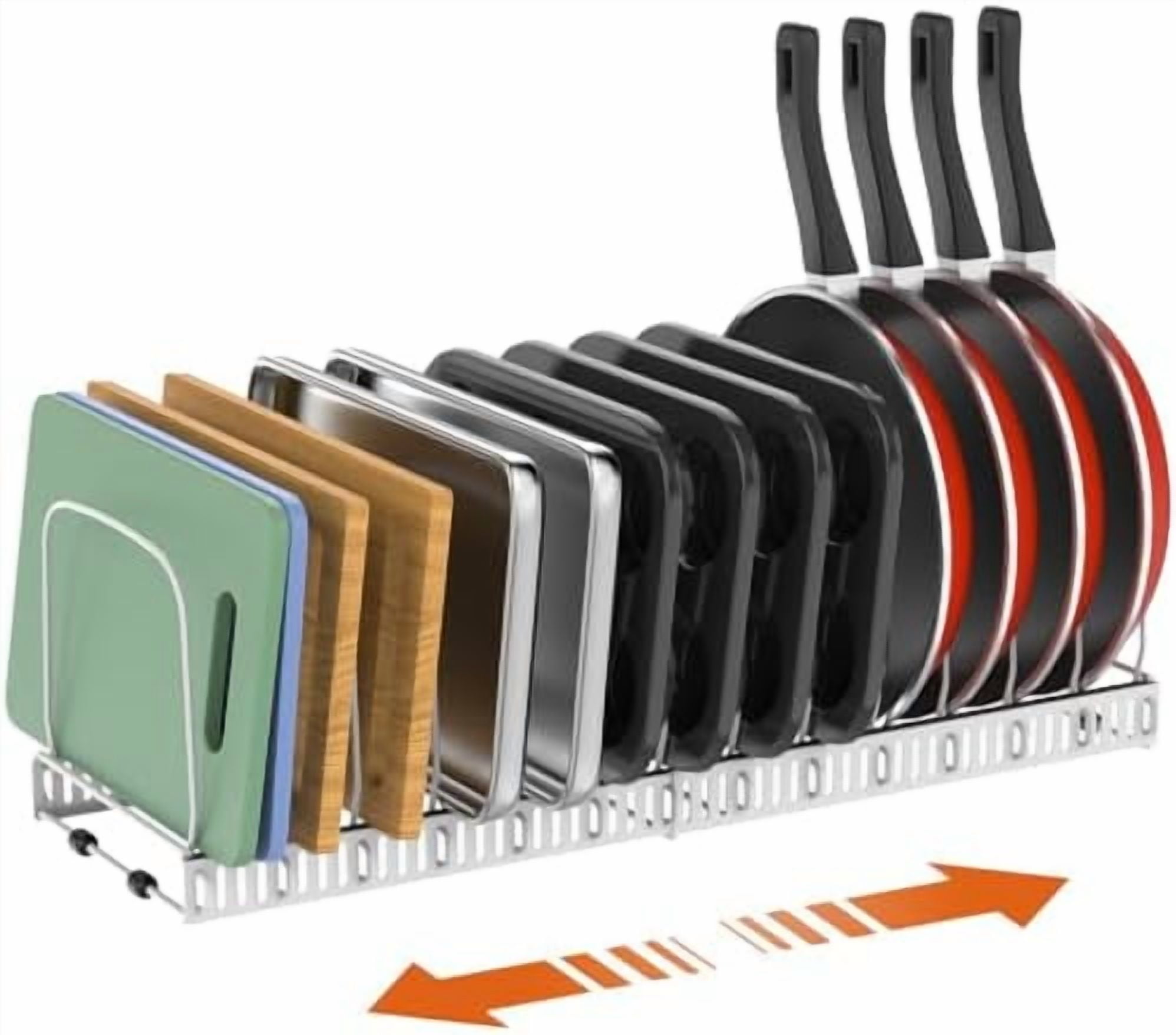 Cutting Board Organizer Rack, Expandable Baking Tray and Cookie Sheet ...