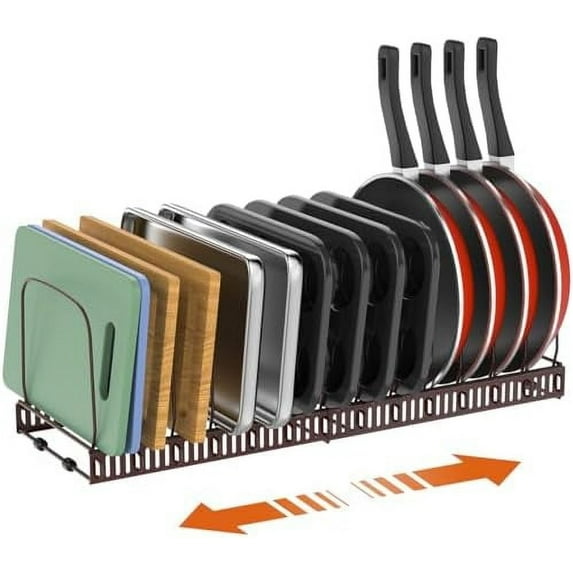 Cutting Board Organizer Rack, Expandable Baking Tray and Cookie Sheet ...