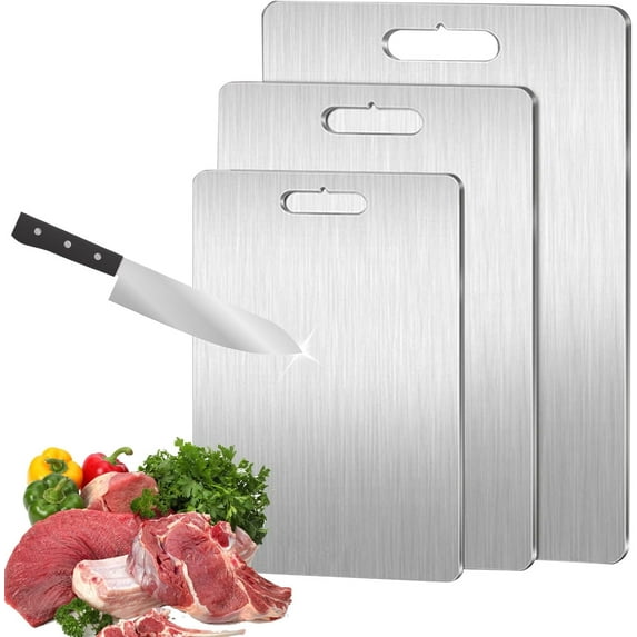 Cutting Board Set of 3, 100% Pure Titanium Cutting Boards for Kitchen ...