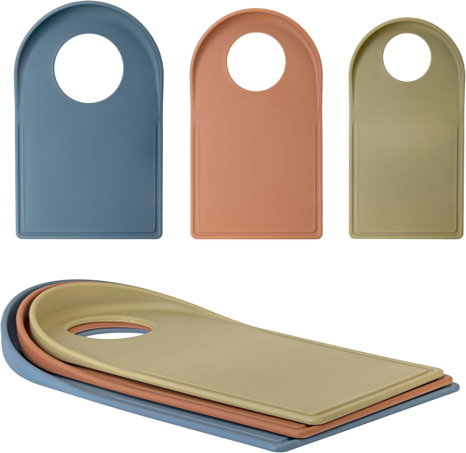 Cutting Board Set of 3, Kitchen Boards in Assorted Sizes and Colors ...