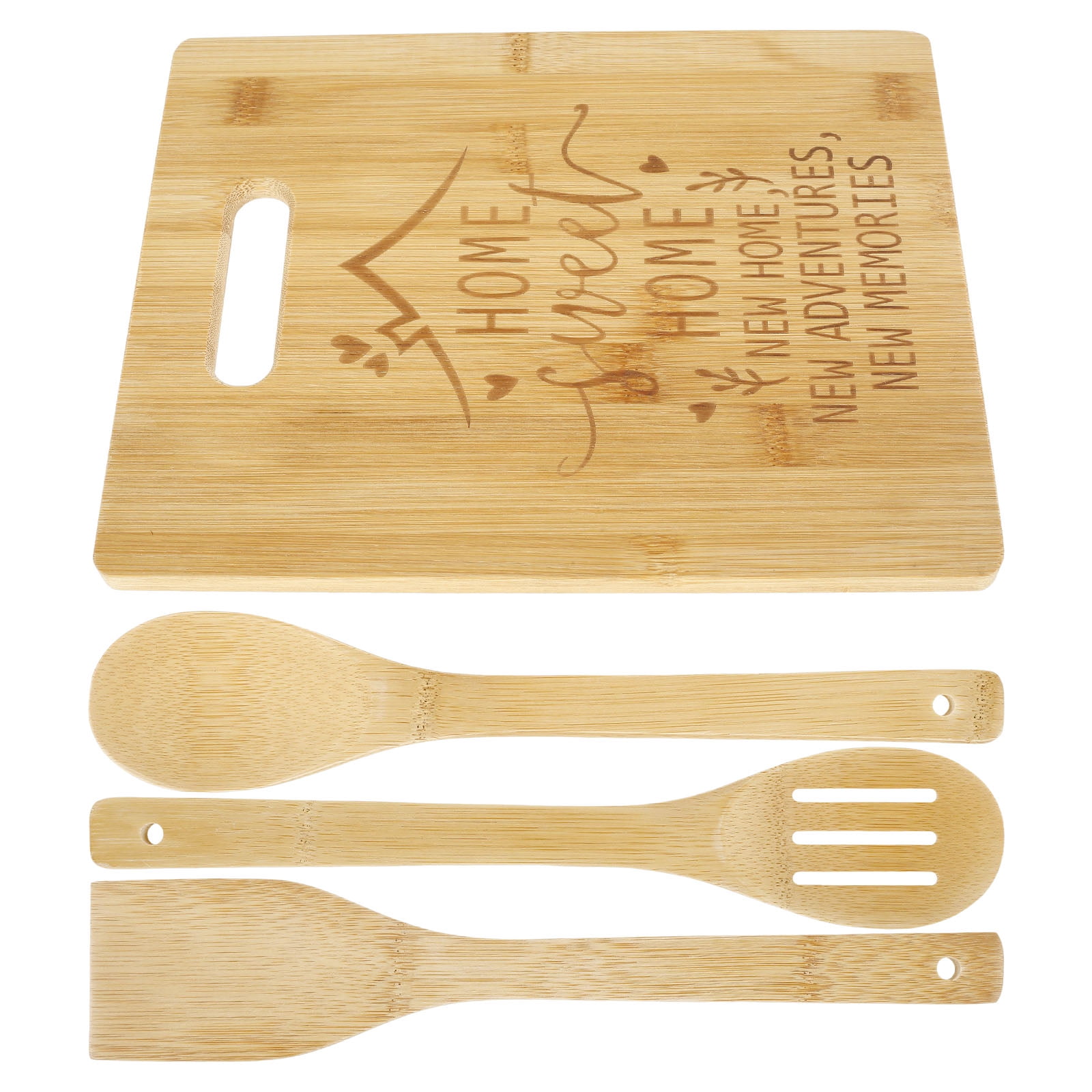 Cutting Board and Utensil Set Bamboo Cooking Utensils Set Decorative ...