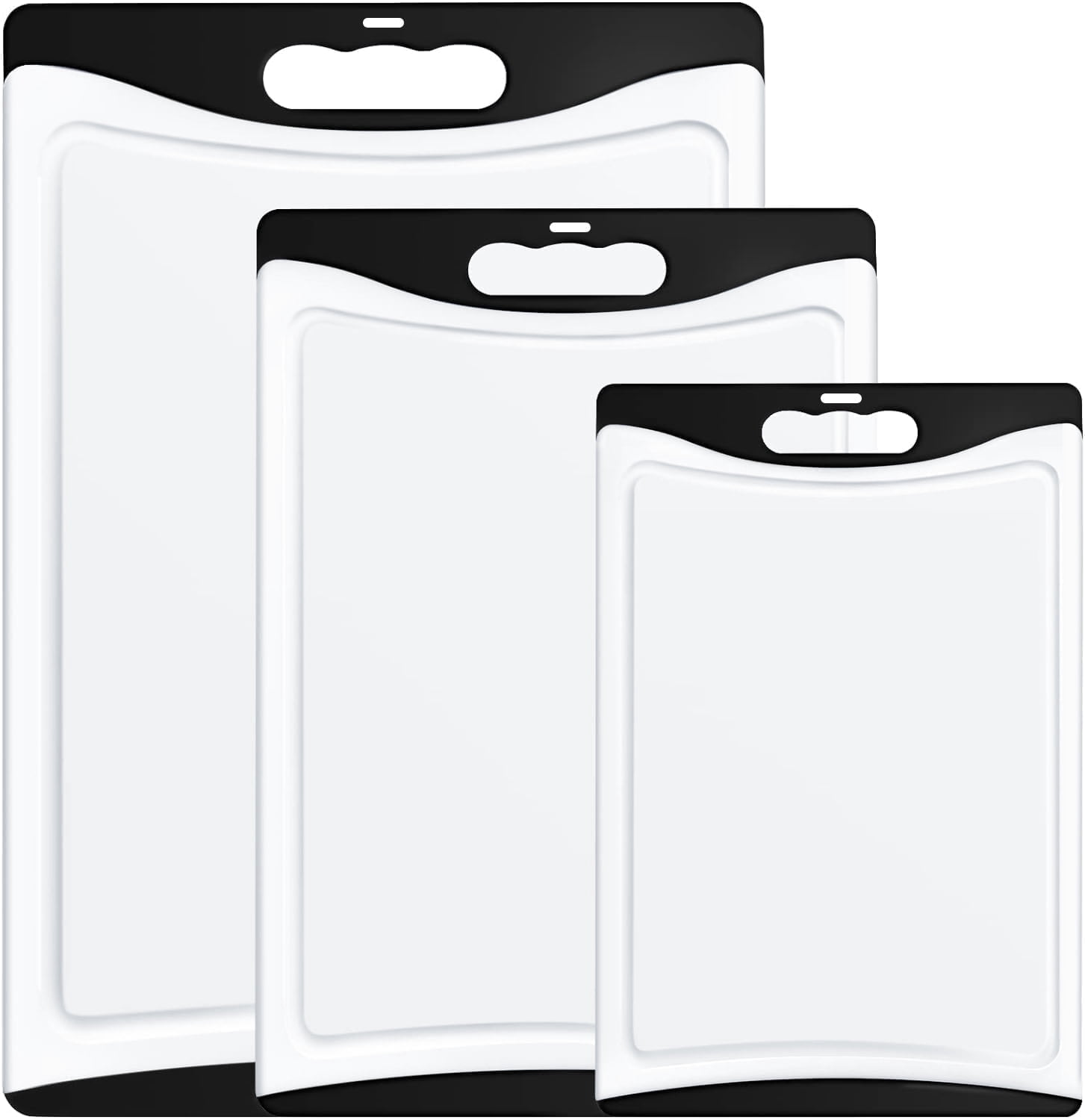 Cutting Boards for Kitchen, Plastic Cutting Board Set of 3, Dishwasher ...