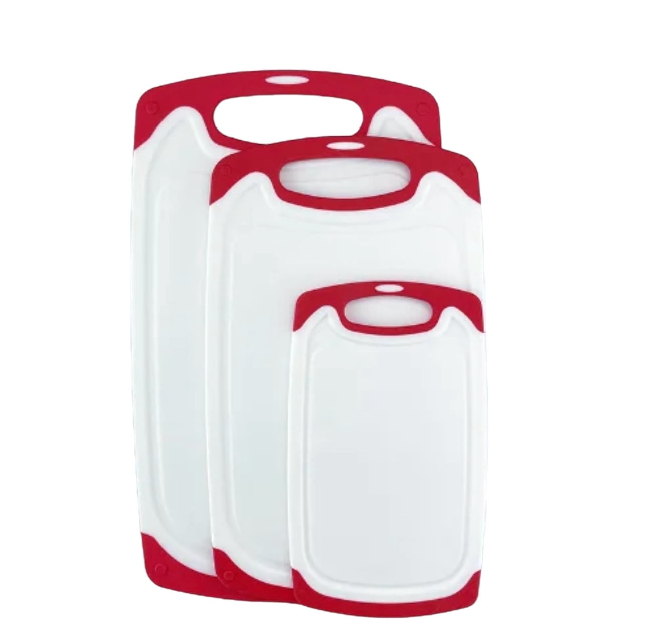 Cutting Boards for Kitchen w/Juice Groove, Non Slip Handles, Reversible ...
