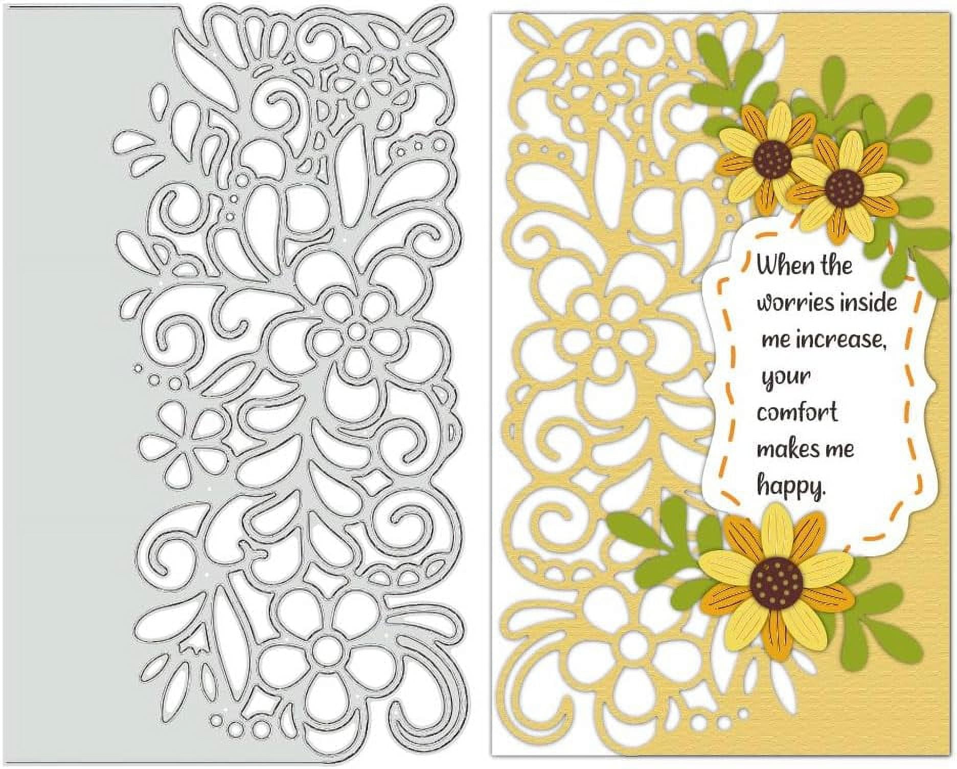 Cutting Dies for Card Making Lace Background Flower Frame Metal ...